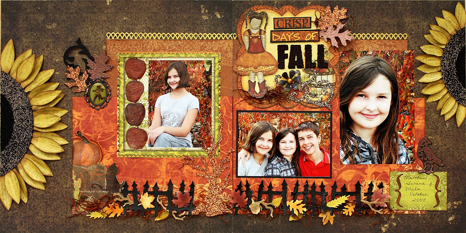 Bo Bunny Apple Cider Double Layout – Kelly Creates