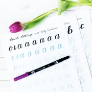 Lowercase Alphabet for Large Brush Pens (A) – Kelly Creates