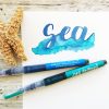 Watercolor Brush Lettering with Mermaid Markers – Kelly Creates