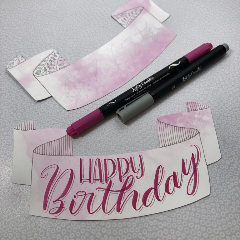 DIY Cake Topper with Hand Lettering – Kelly Creates