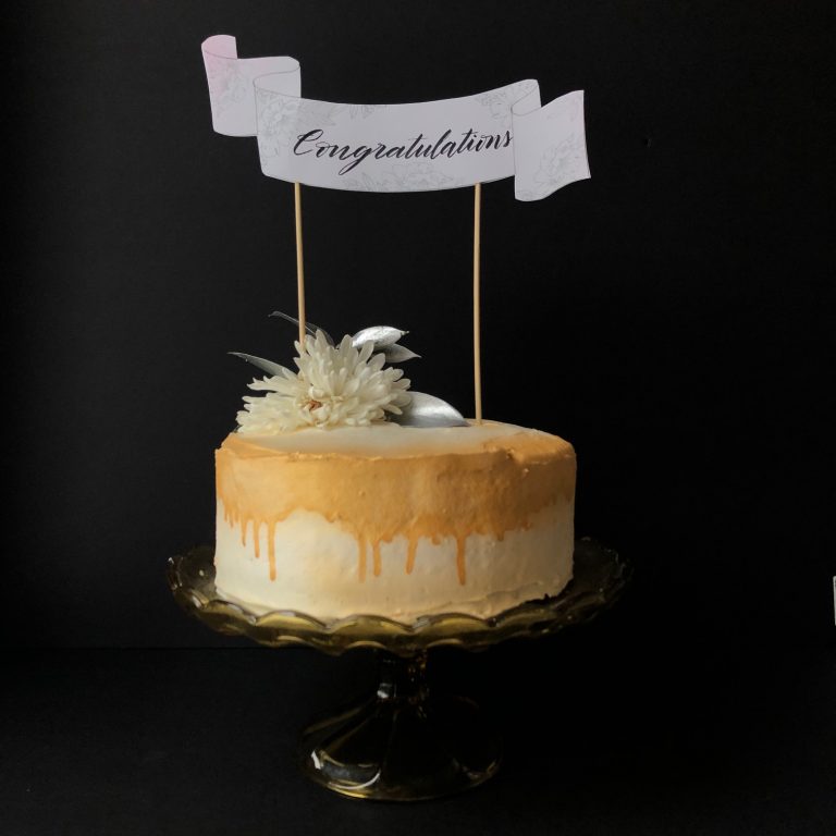 DIY Cake Topper with Hand Lettering – Kelly Creates