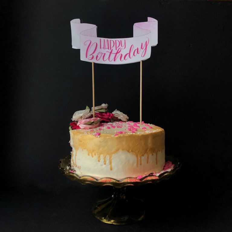 DIY Cake Topper with Hand Lettering – Kelly Creates