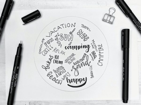How to Hand Letter a Circle of Memories – Kelly Creates