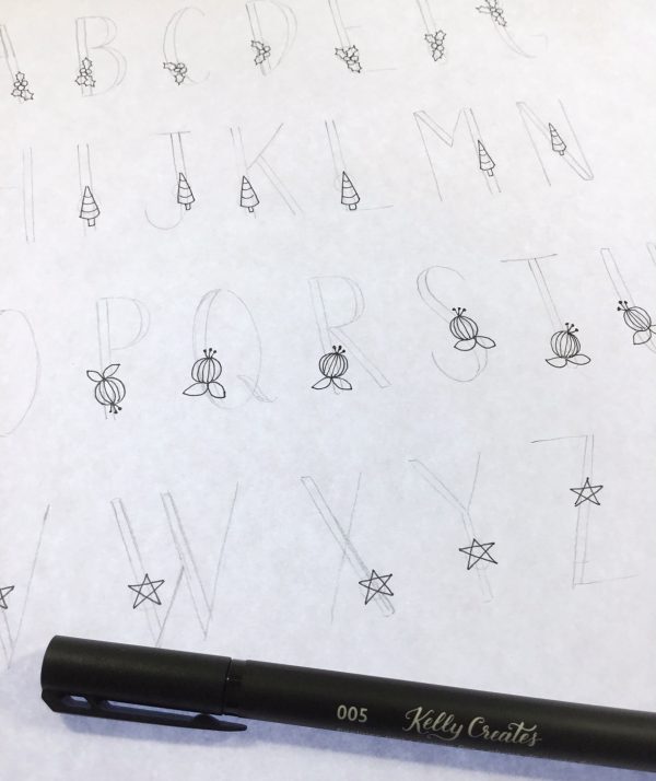 Holiday Alphabets For Hand Lettering – Kelly Creates