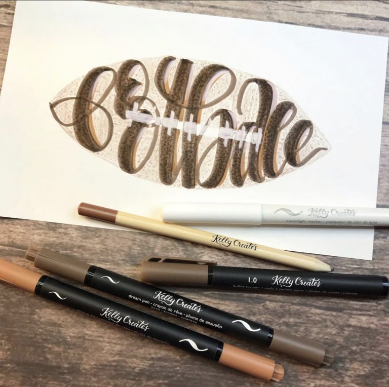 How to Hand Letter Inside a Shape – Kelly Creates