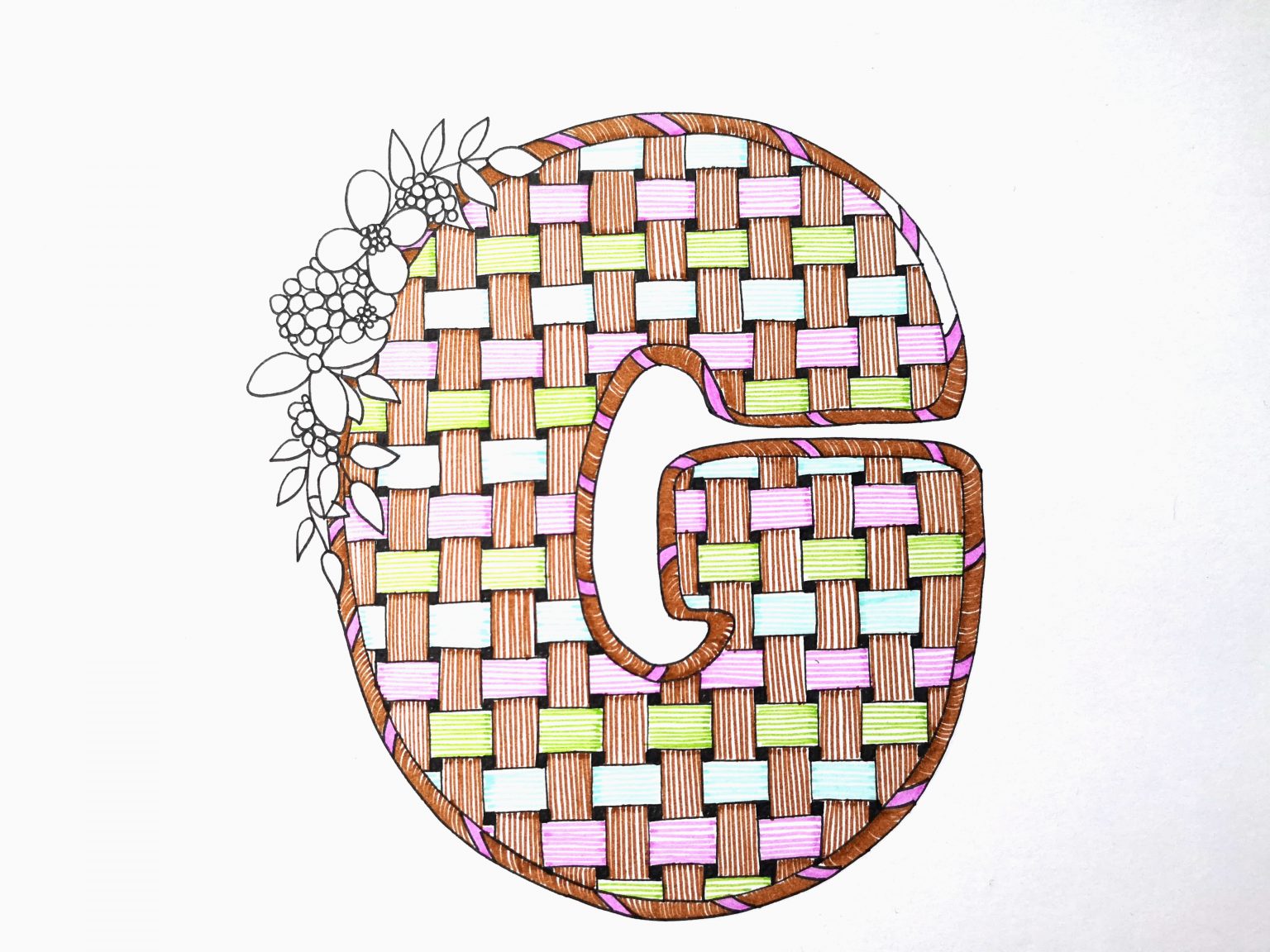 Spring Basket Weave Hand Lettering – Kelly Creates