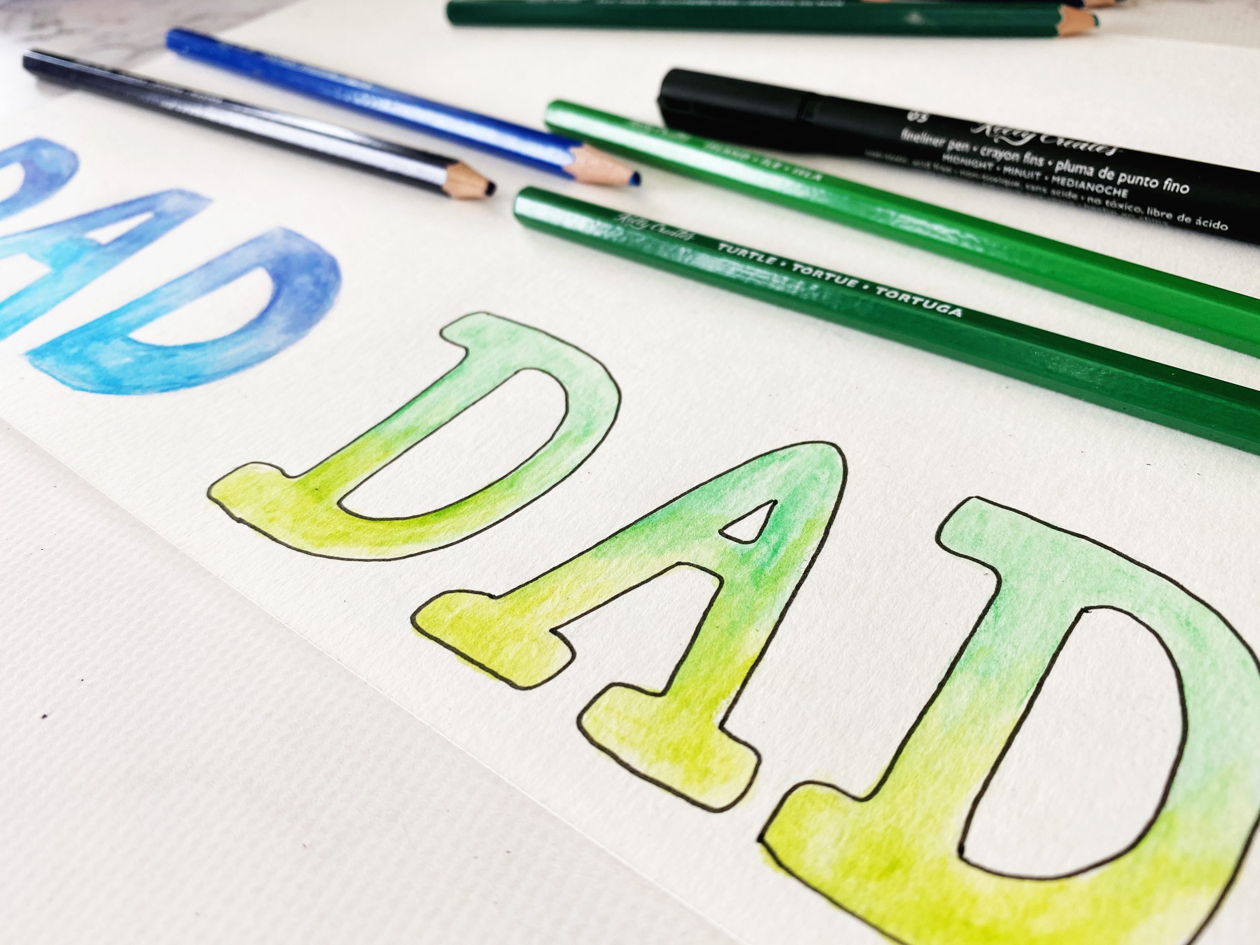 Free Printable Lettering Worksheet for Father’s Day – Kelly Creates