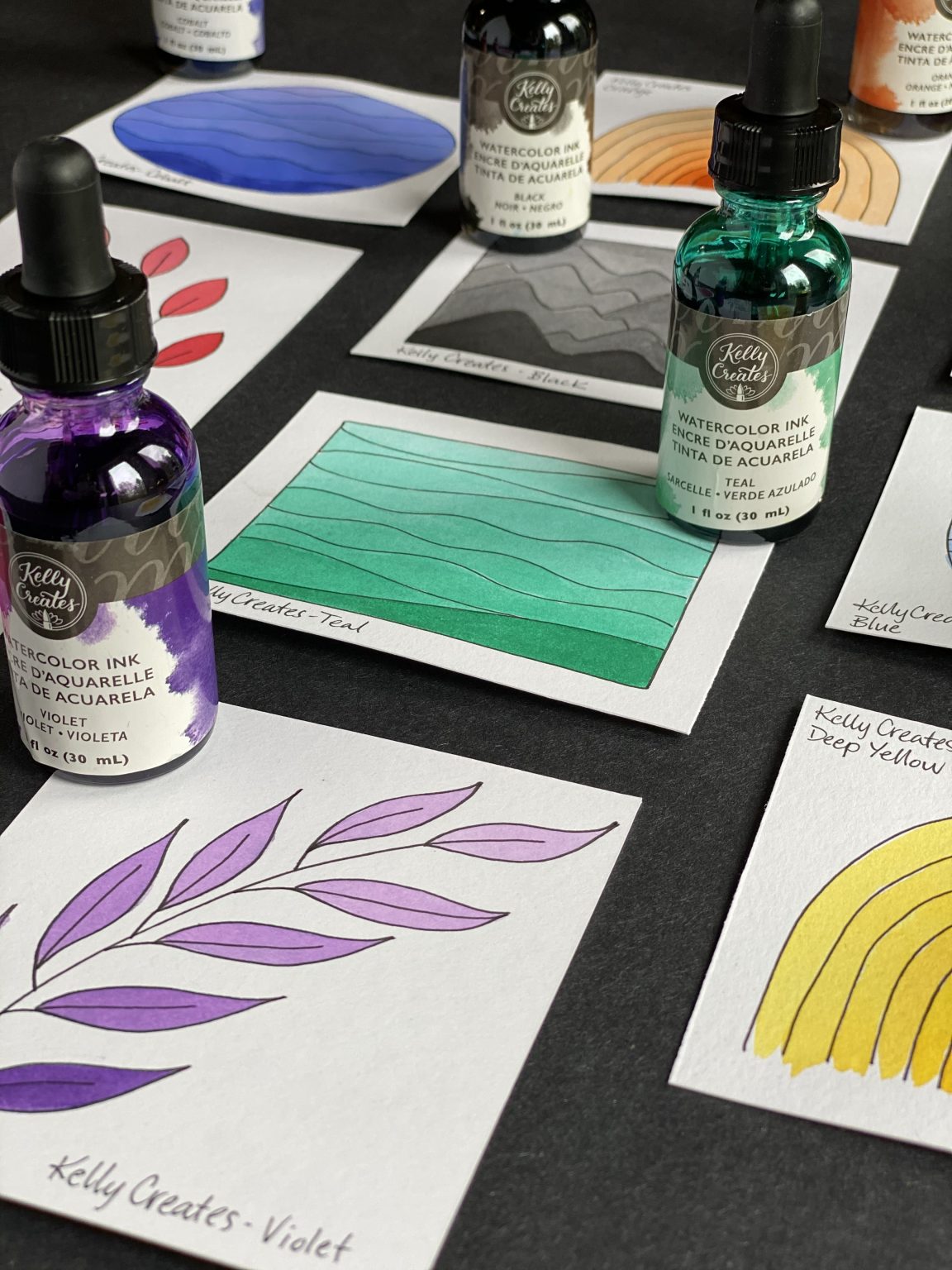 How to Paint Creative Watercolour Swatches – Kelly Creates