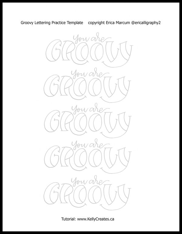 Groovy Tie-Dye Lettering with Watercolor – Kelly Creates