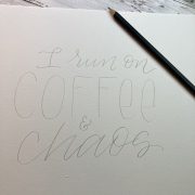 Coffee Hand Lettering Design with Printable Template – Kelly Creates