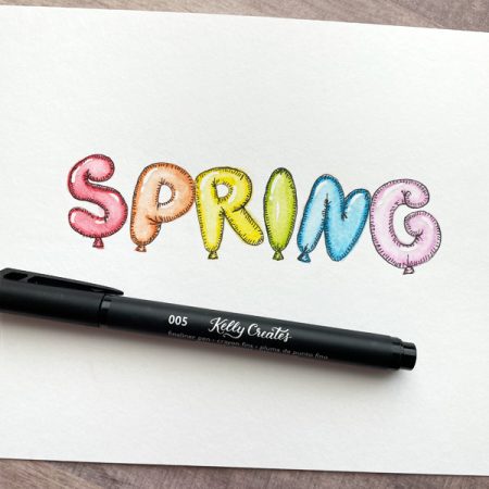 Super Cute Balloon Lettering Tutorial & Cards – Kelly Creates