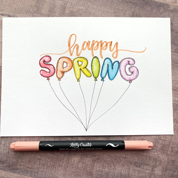 Super Cute Balloon Lettering Tutorial & Cards – Kelly Creates