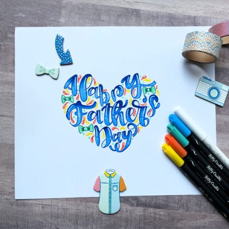 Make a Hand Lettered Father’s Day Card – Kelly Creates