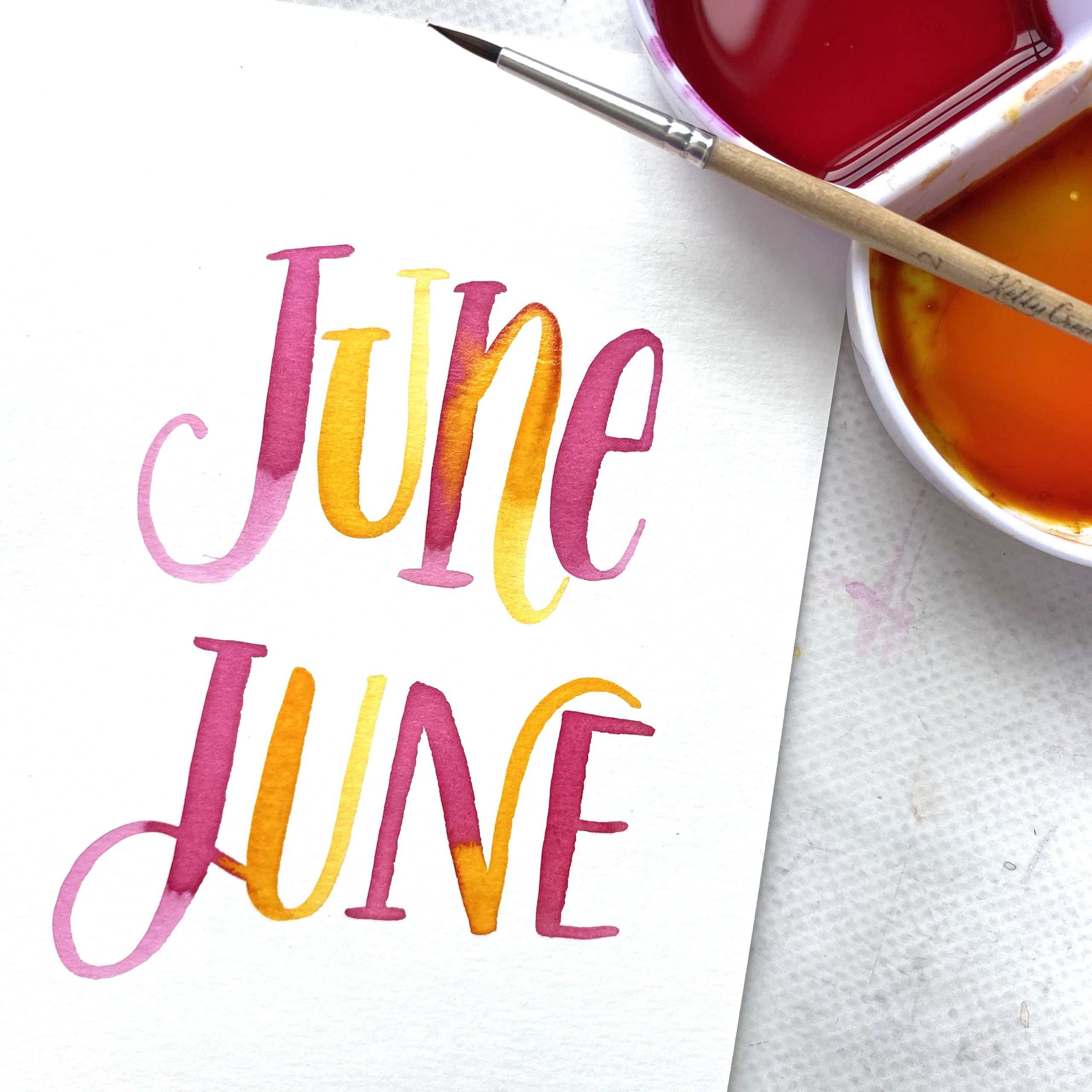 Watercolour Wednesday – Painting Cute Letters – Kelly Creates