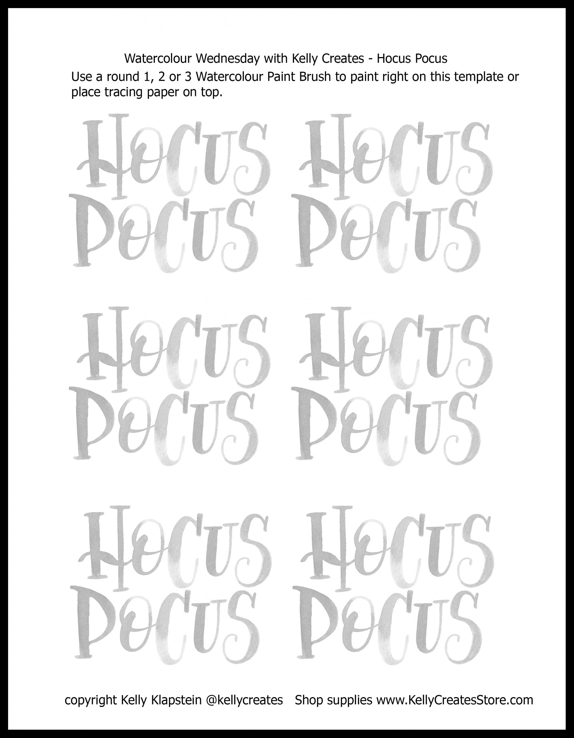 Halloween Hand Lettering – Hocus Pocus – Kelly Creates