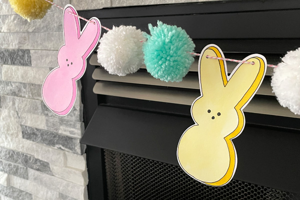 DIY Easter Bunny Banner with Printable Template – Kelly Creates