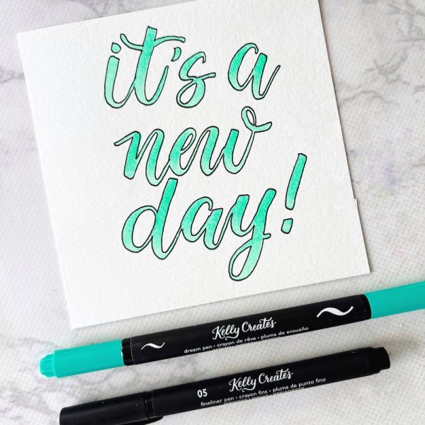 Magic Monday – ‘It’s a New Day’ Lettering Freebie – Kelly Creates