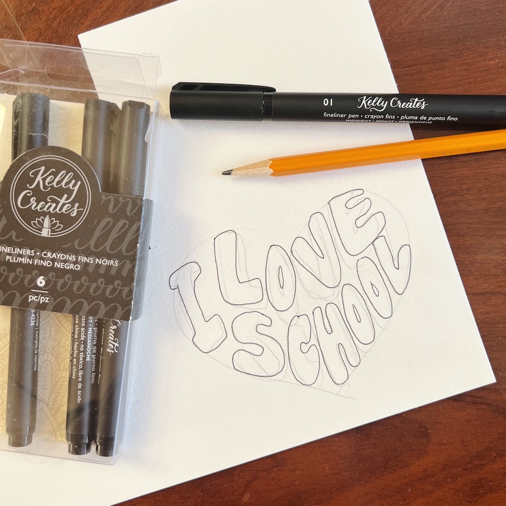 Watercolour Wednesday – Lettering Practice Sheet – Kelly Creates