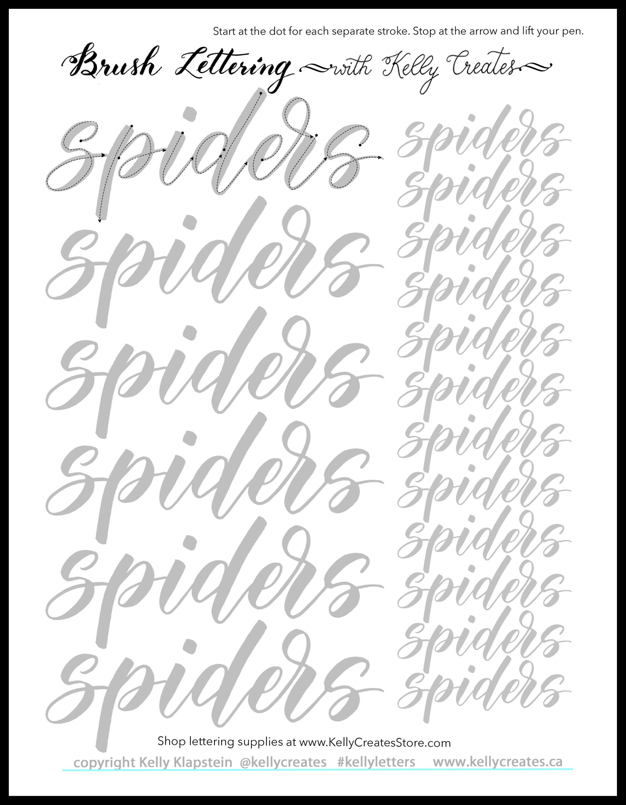 Magic Monday – Printable Lettering Template – Kelly Creates