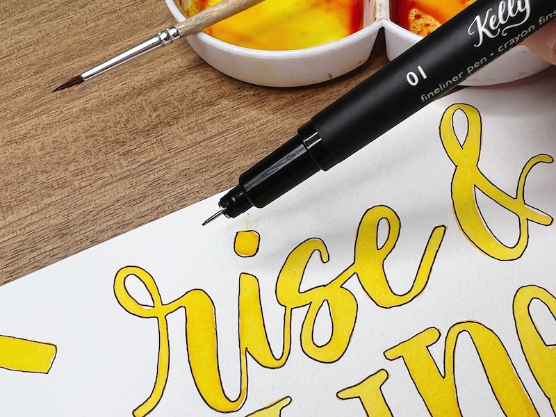 Watercolour Wednesday – New Hand Lettering Freebie! – Kelly Creates