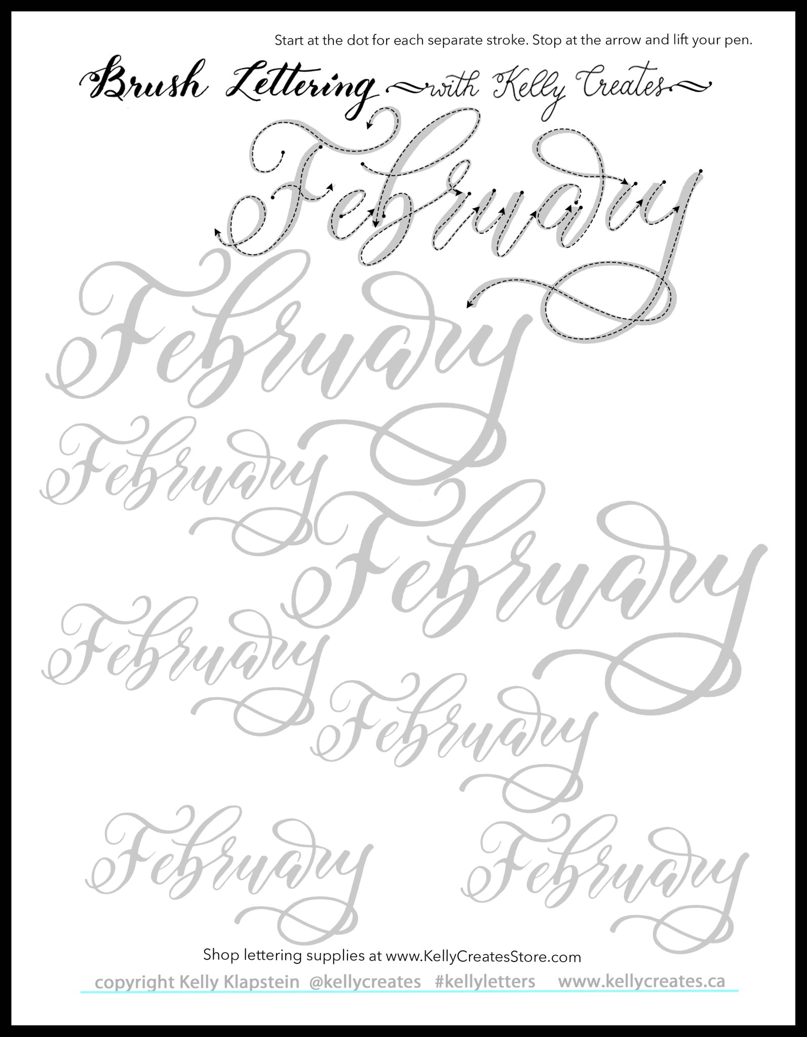 Magic Monday – Print Your Free Lettering Worksheet! – Kelly Creates