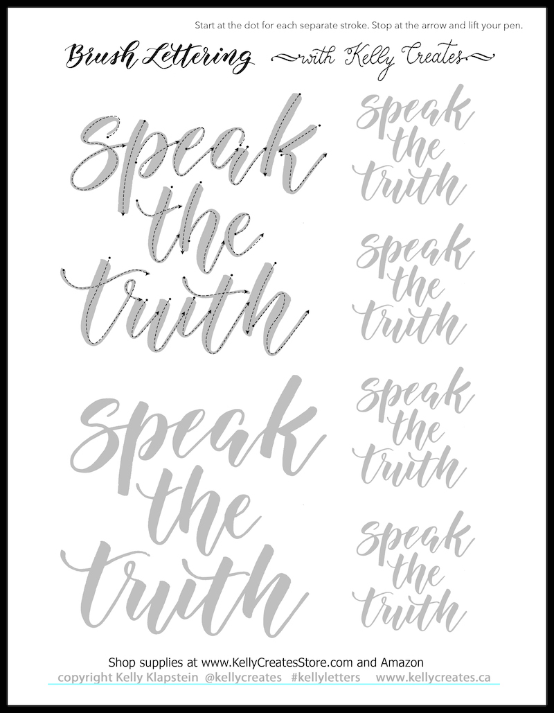 Magic Monday – Free Tracing Template for a Calligraphy Quote – Kelly ...