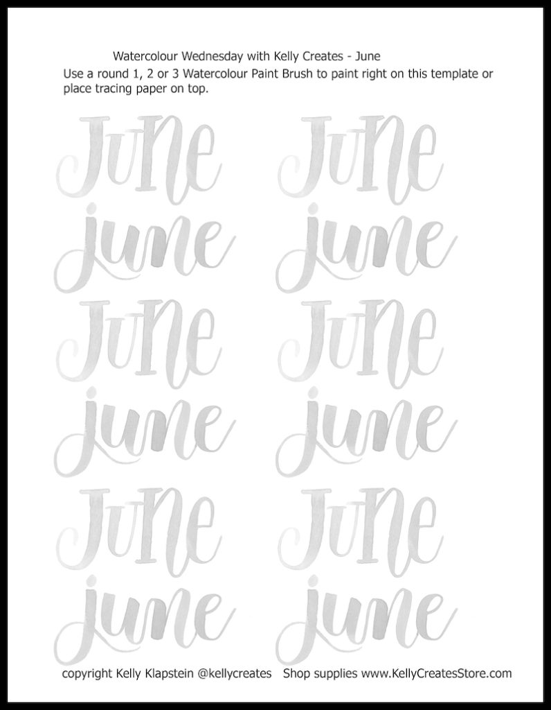 Watercolour Wednesday – Let’s Paint ‘June’ With A Free Printable ...