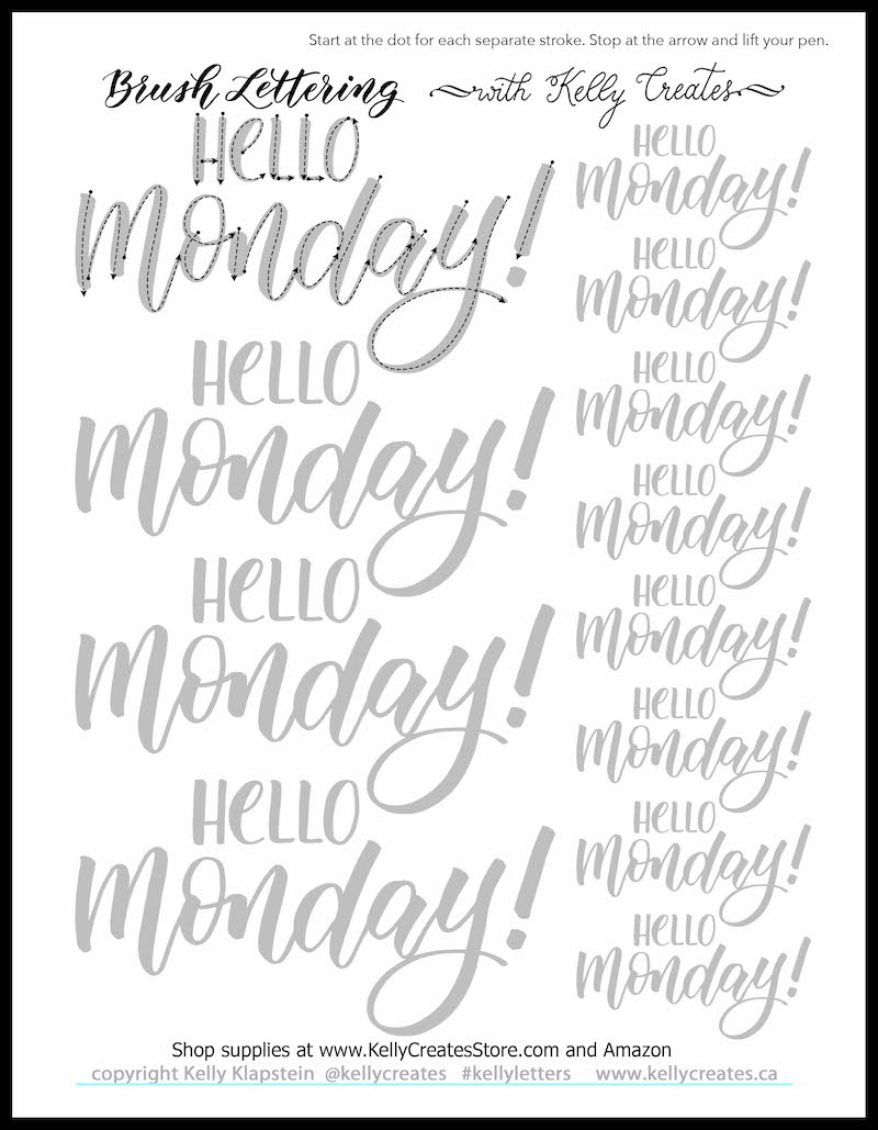 Magic Monday! Download Your Free Printable Calligraphy Template – Kelly ...
