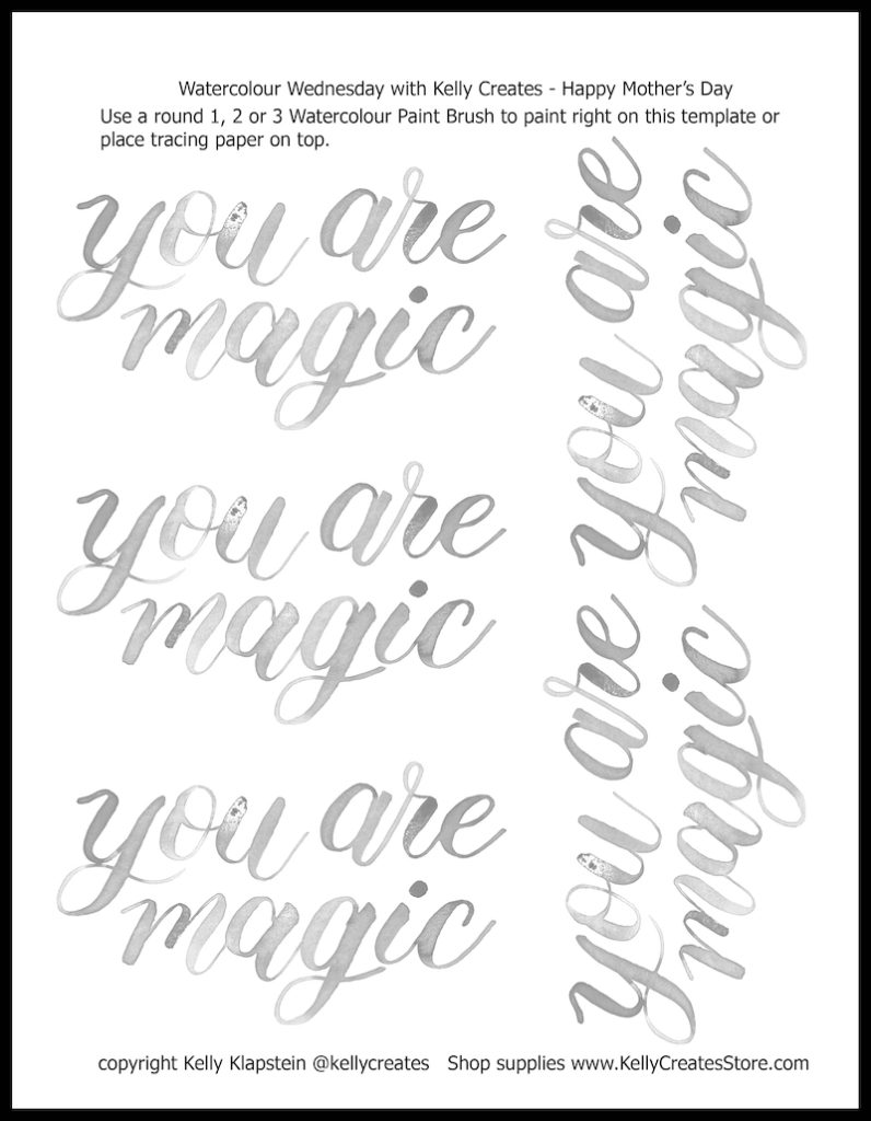 Watercolour Wednesday – Freebie Hand Lettering Practice Sheet – Kelly ...